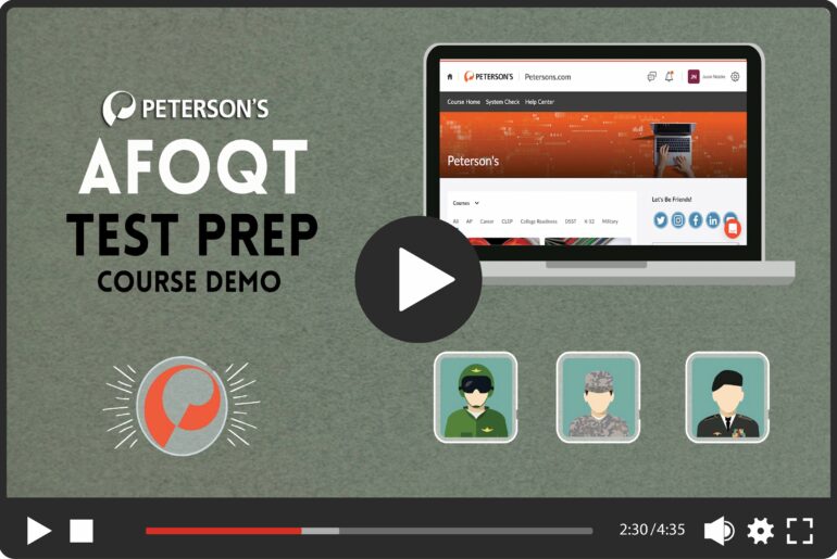 AFOQT Test Prep | A Glimpse at Peterson’s AFOQT Exam Prep
